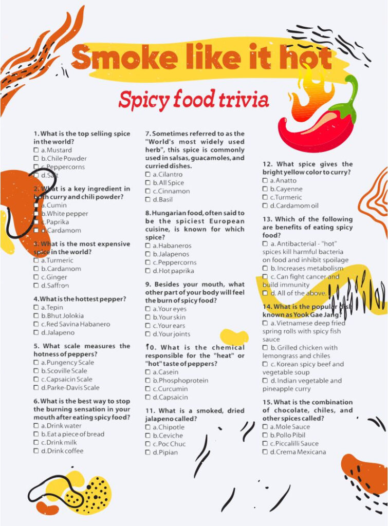 10 Best Printable Food Trivia Questions Printablee | Trivia Questions ...