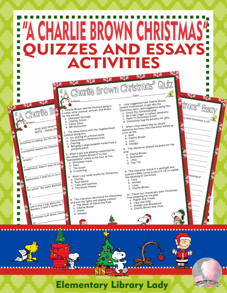 A Charlie Brown Christmas Activities Quizzes And Essays Peanuts ...