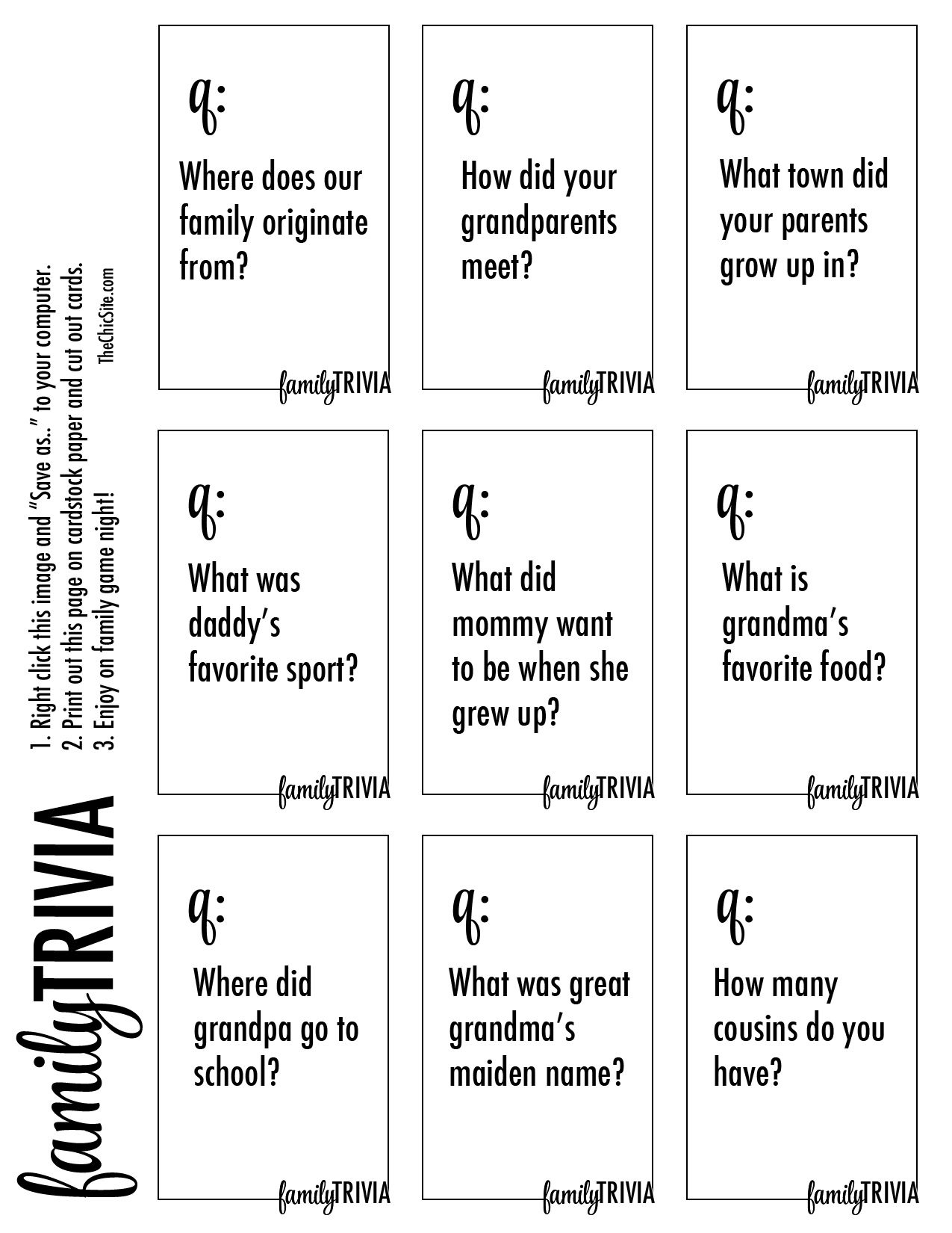 Fun Family Trivia Questions Trivia Questions And Answer