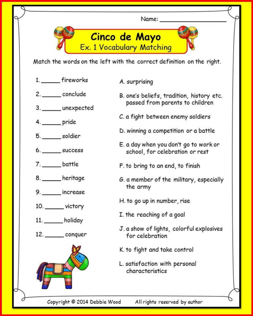 Cinco De Mayo Scramble Words Grammar Exercises Words | Trivia Questions ...
